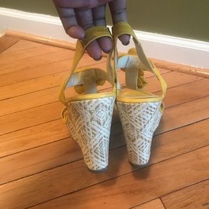 Avon | Shoes | Avon Yellow Wedge 3d Floral Sandals Sz | Poshmark